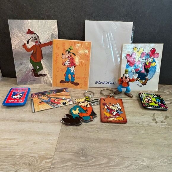 Disney | Other | Goofy Set Sticker Decal Postcard Notepad Buttons ...